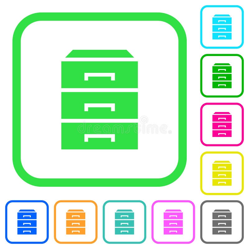 Categorize Vivid Colored Flat Icons Stock Vector - Illustration of ...