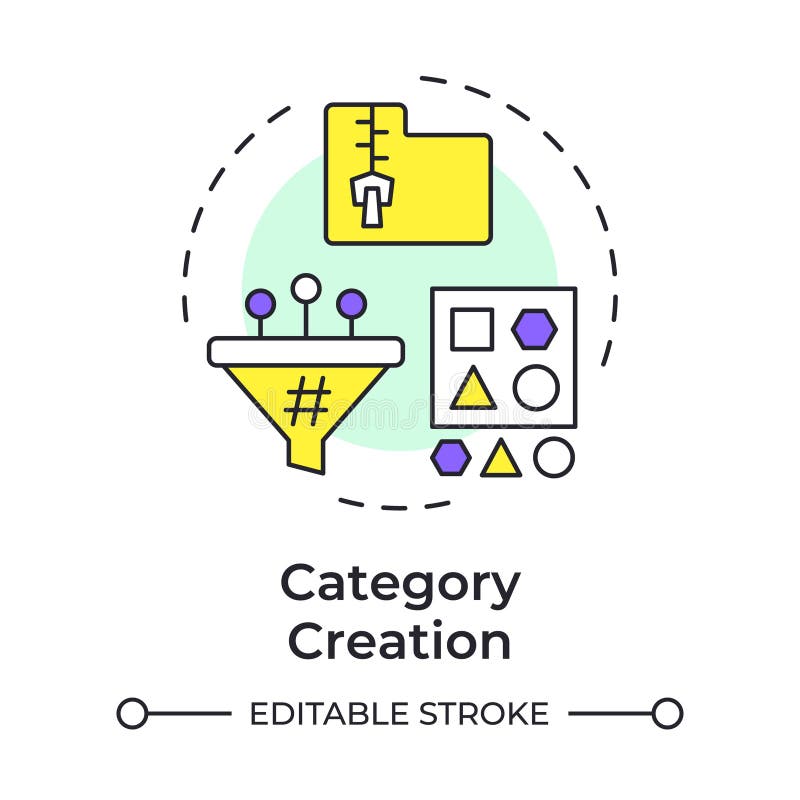Category Creation Multi Color Concept Icon Stock Illustration ...