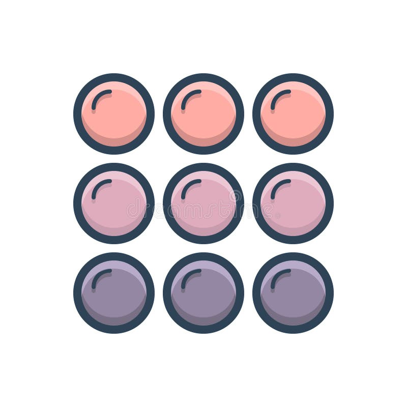 Color Illustration Icon for Category, Menu and List Stock Illustration ...