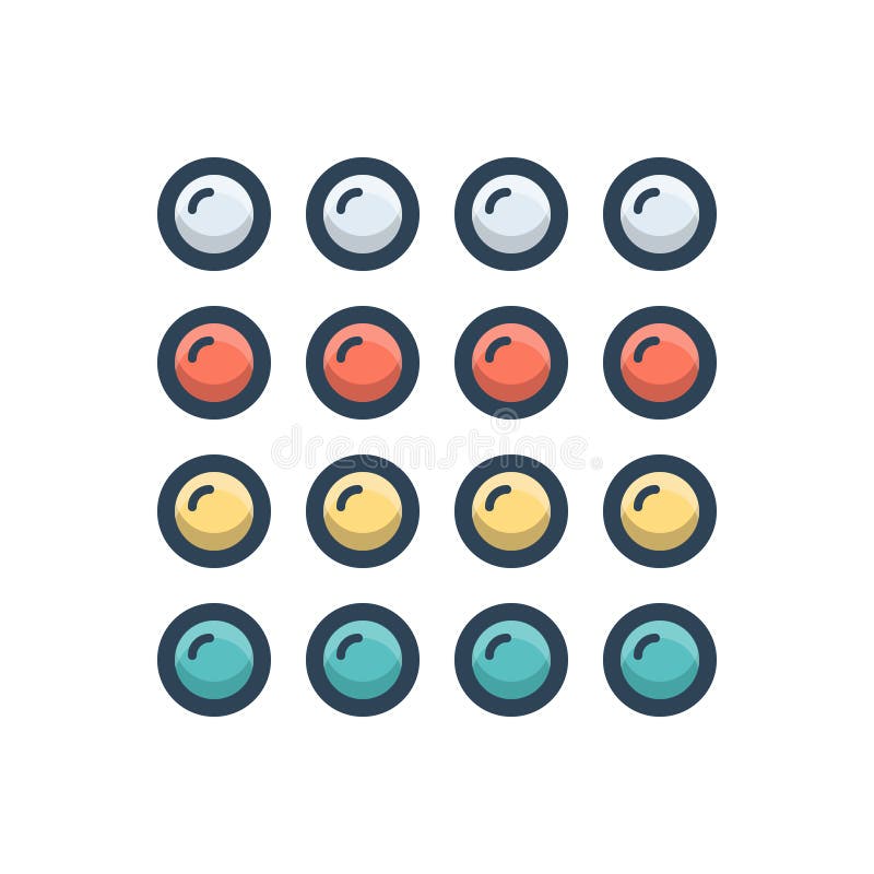 Color Illustration Icon for Category, List and Miscellaneous Stock ...