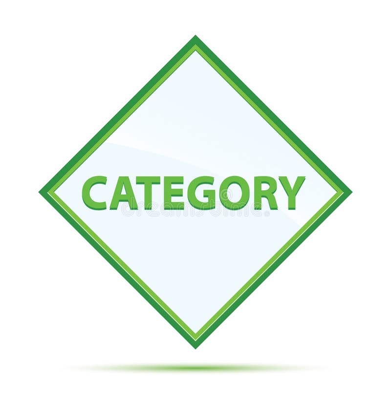 Category Modern Abstract Green Diamond Button Stock Illustration ...