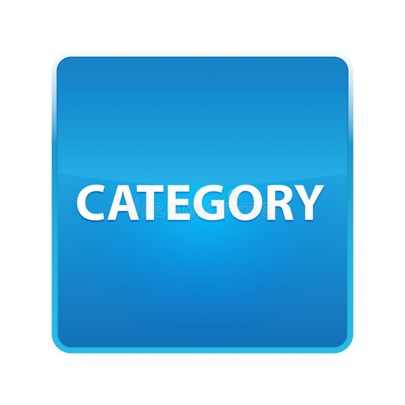 Category Shiny Blue Square Button Stock Illustration - Illustration of ...