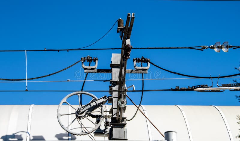Catenary System stock photo. Image of cabling, point - 30499654