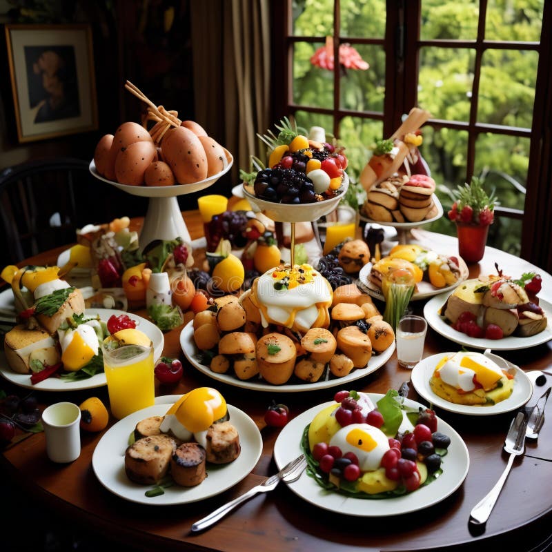 Catering Buffet with Different Kinds of Fruit and Berrys. Generative Ai ...