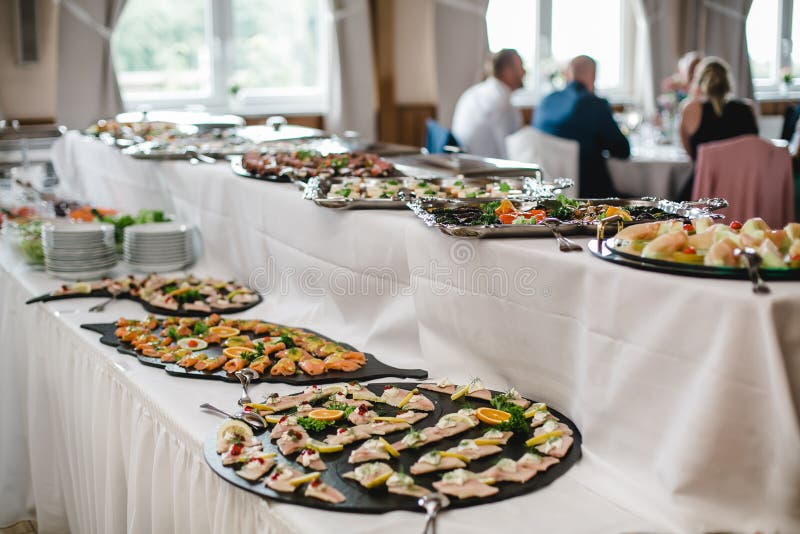 Catering Wedding Buffet for Events Stock Image - Image of decoration ...
