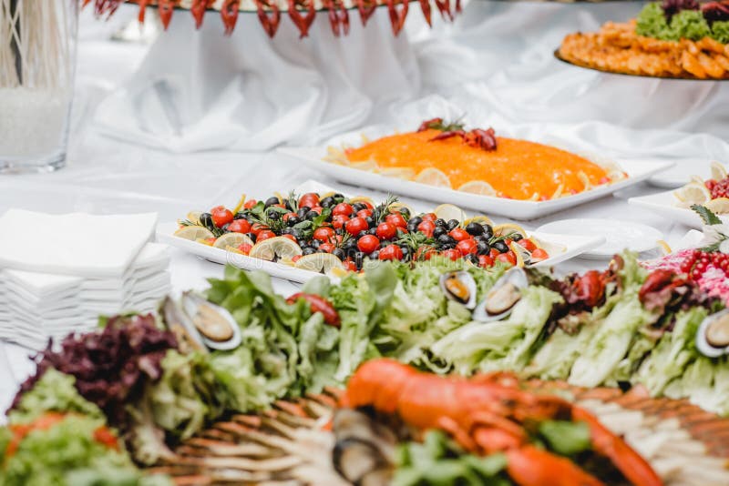 Catering Wedding Buffet for Events Stock Image - Image of cocktail ...