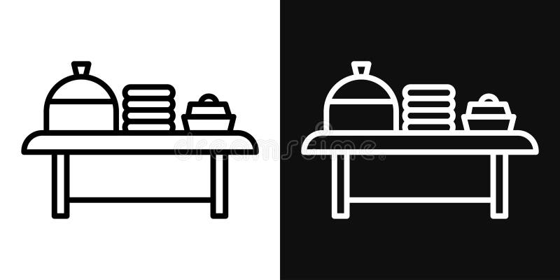 Catering Buffet and Self-Service Table Icon for Banquet and Dining ...