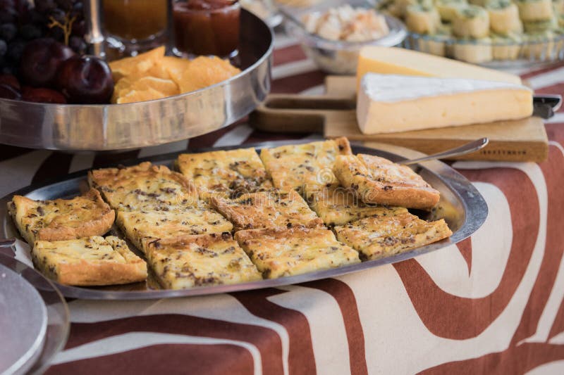 Catering Buffet with Variety of Food Snacks Stock Photo - Image of ...