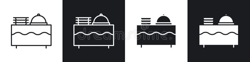 Catering buffet icon stock vector. Illustration of graphic - 341276440