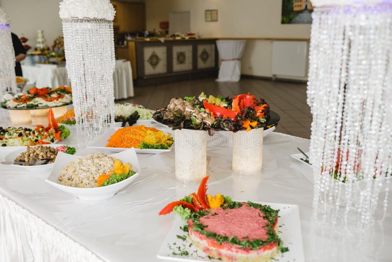 Catering Buffet Wedding Event Stock Photo - Image of cocktail, dinner ...