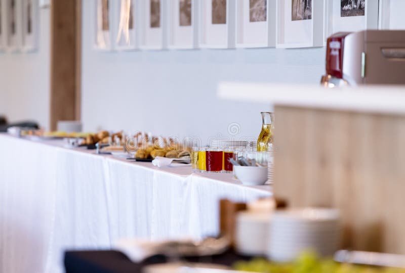 Catering on a Business Conference Coffee Break Table on Business ...