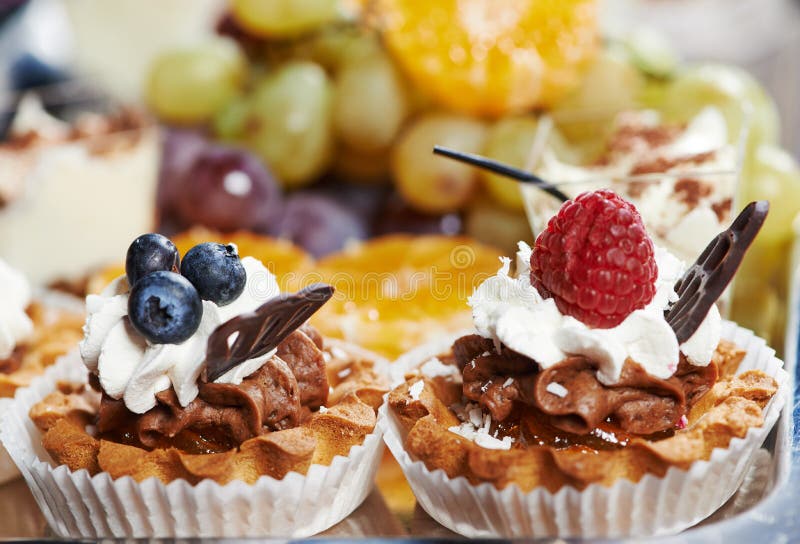 Catering Food Table Set Decoration Stock Image - Image of event ...