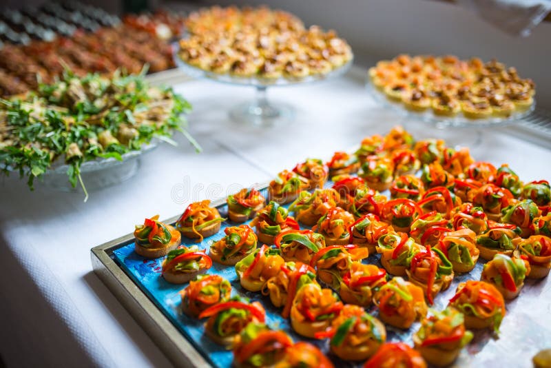 Catering canape tray stock photo. Image of delicious - 43414640