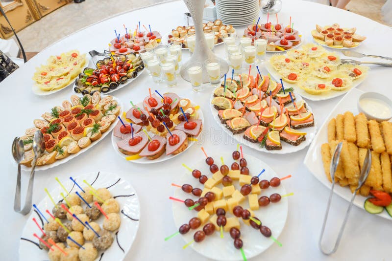 Catering canapes food stock image. Image of decor, closeup - 76334077