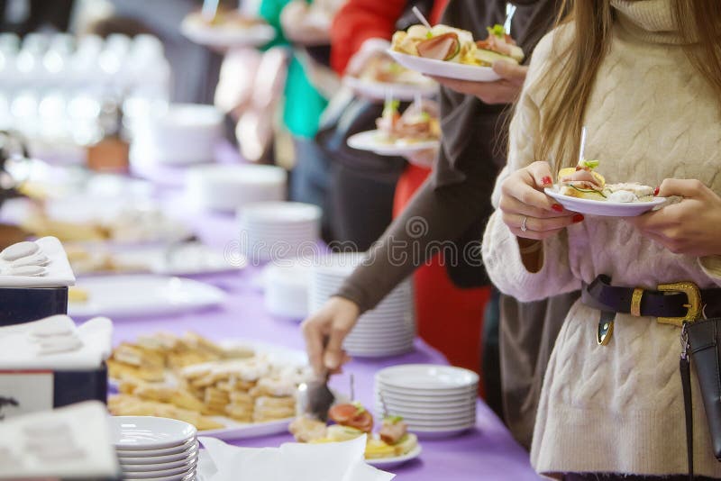 Catering at the conference stock image. Image of colleague - 143179979