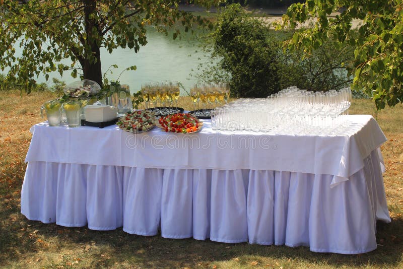Refreshment - Catering at Wedding Day Stock Image - Image of fruit ...