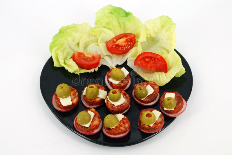 Catering food stock image. Image of pork, dish, olive - 11259347