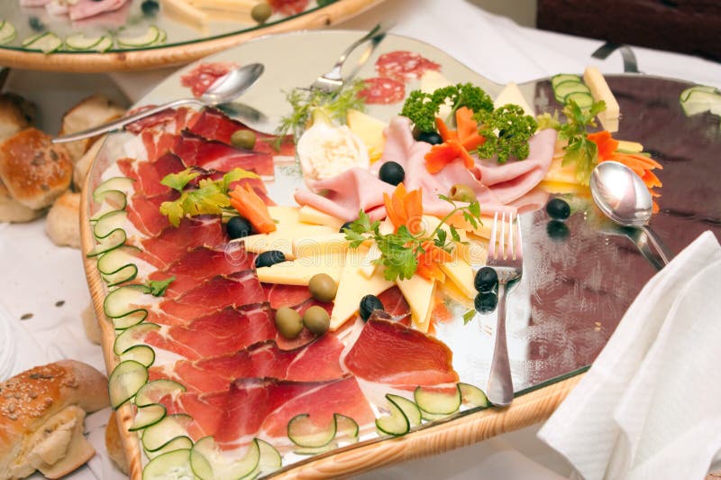 Catering food stock image. Image of dish, olives, cheese - 13673441