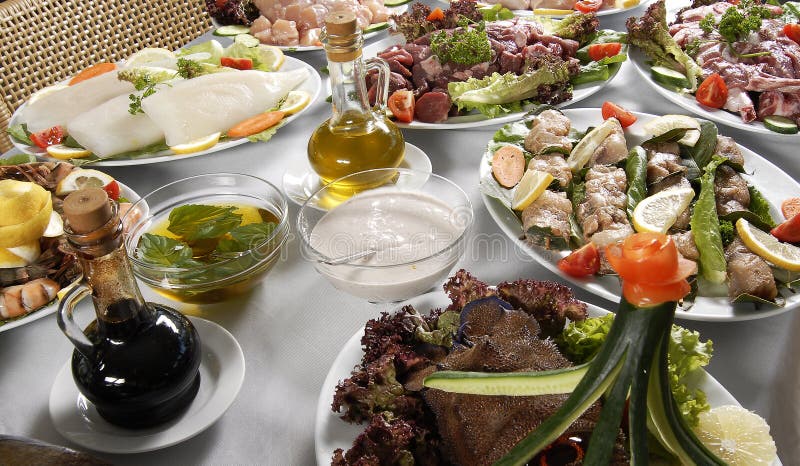 Food on buffet table stock image. Image of dinner, platters - 33277097