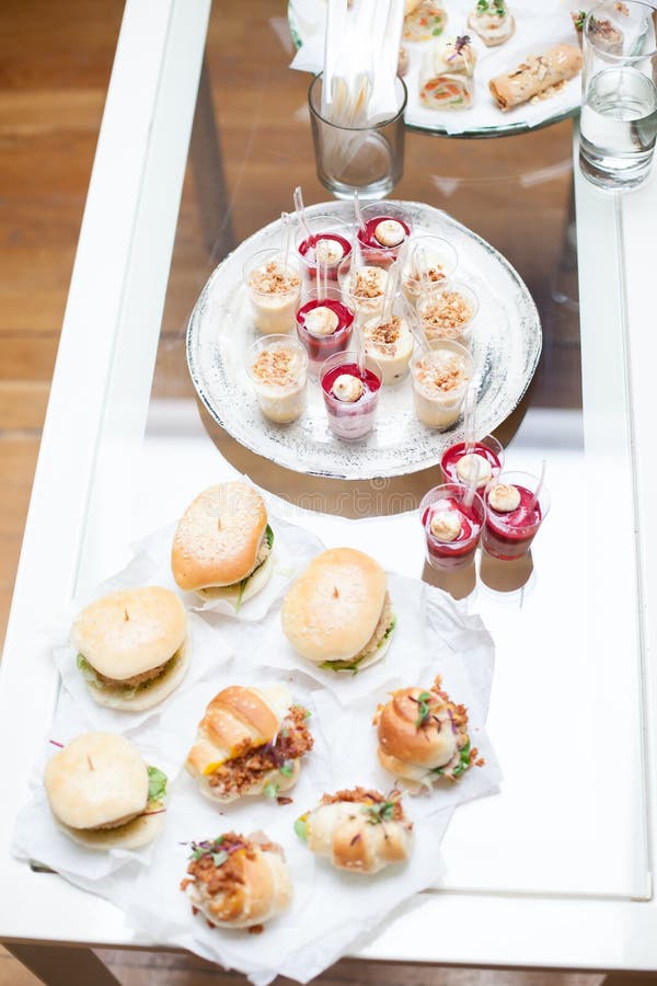 Table with food at event stock image. Image of corporate - 118957331