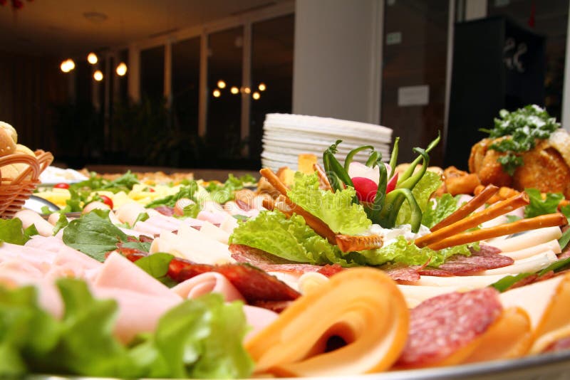 Catering Food Cocktail on Table Stock Image - Image of buffet, elegance ...