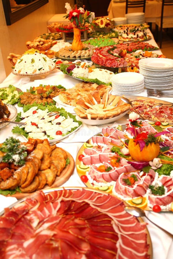 Catering Food Cocktail on Table Stock Photo - Image of lunch, party ...