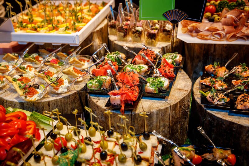 Catering Food, a Lot of Different Snacks Stock Photo - Image of ...