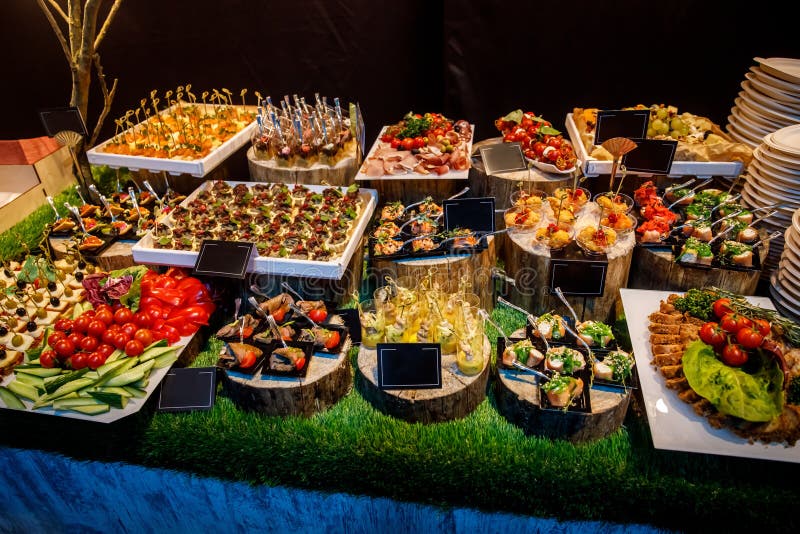 Catering Food, a Lot of Different Snacks Stock Image - Image of cuisine ...