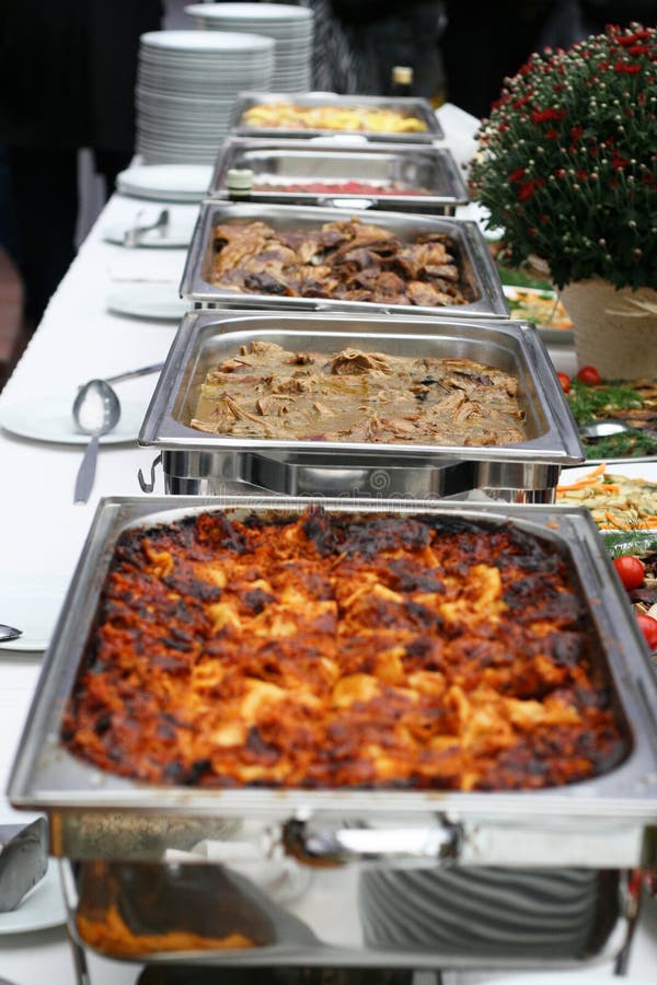 Catering Food Table Set Decoration Stock Image - Image of luxury ...