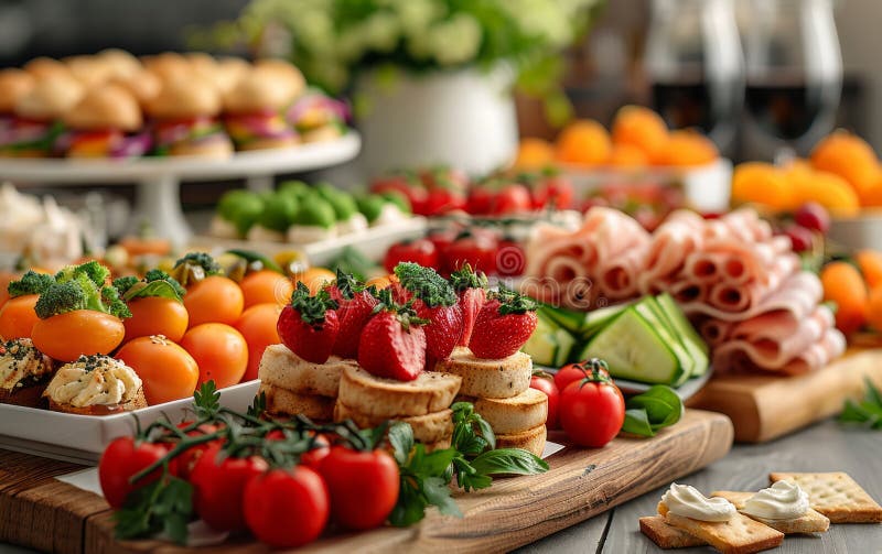 Catering Food. Table Set for Event Party or Wedding Reception Stock ...