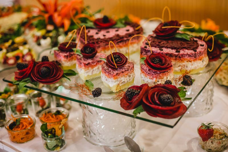 Catering Food Wedding Buffet Stock Photo - Image of lunch, bride: 91247614