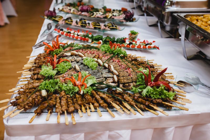 Catering Food Wedding Buffet Stock Image - Image of cooking, banquet ...