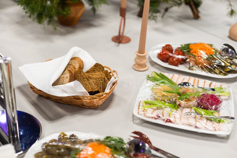 Catering Food Wedding Event Table Stock Image - Image of meal, brunch ...