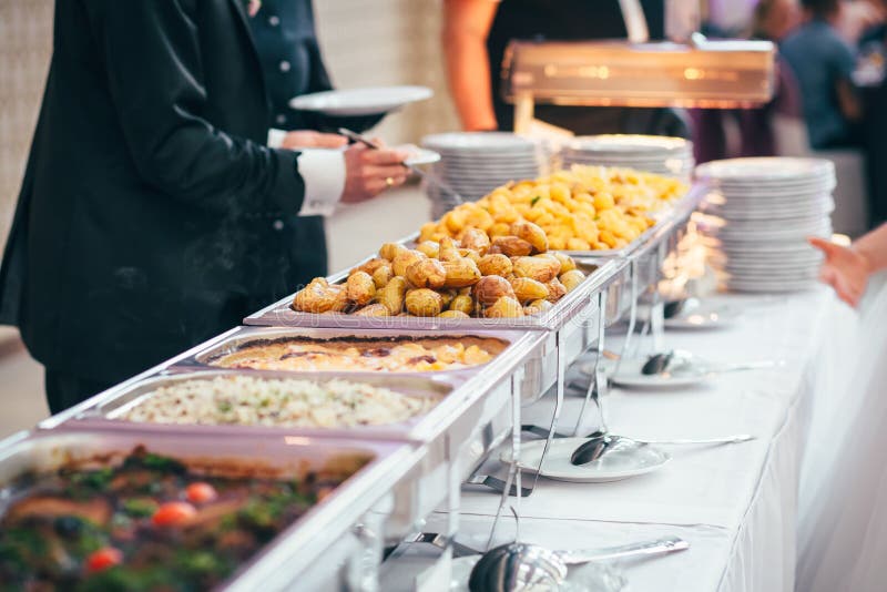 Catering Food Wedding Buffet Stock Photo - Image of delicious, service ...