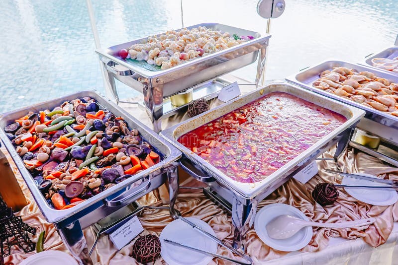 Catering and Food for Wedding and Events Stock Image - Image of dish ...