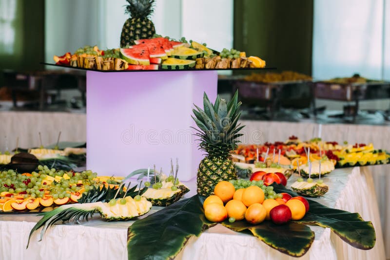 Catering Food Wedding Table Stock Image - Image of eating, decoration ...