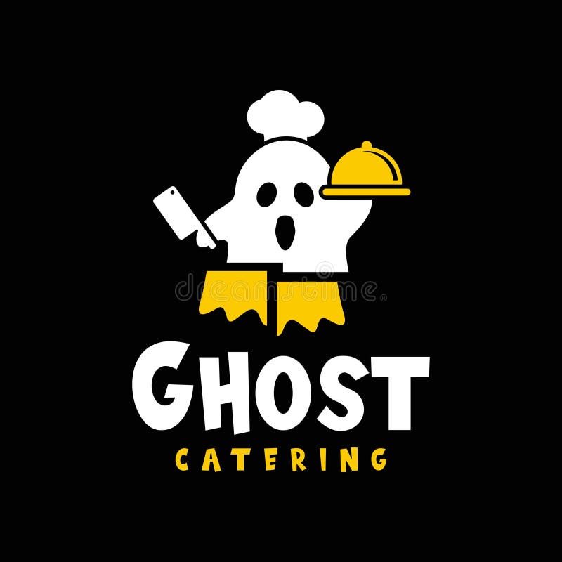Catering Ghost Vector Illustration Logo Stock Vector - Illustration of ...