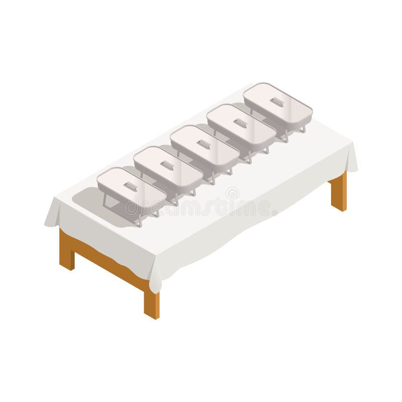 Catering Isometric Icon stock vector. Illustration of appetizer - 232156028