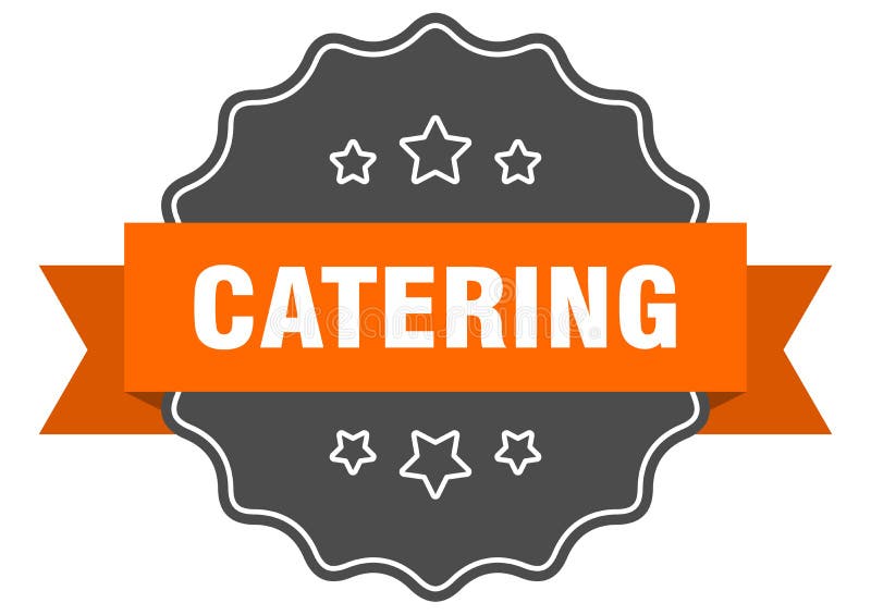 Catering Label, Sticker Or Stamps Stock Vector - Illustration of ...