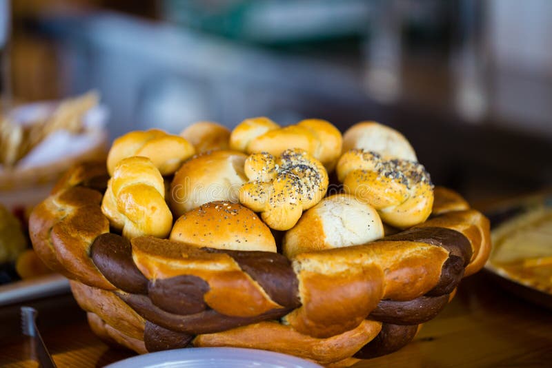 Catering Meal Bread Basket stock image. Image of food - 61089897