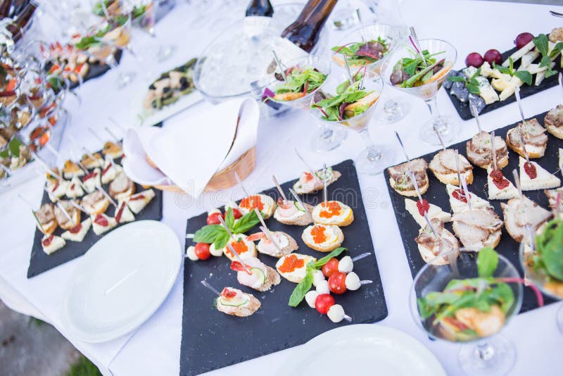 Catering is Outside on Event Stock Image - Image of holiday, cuisine ...