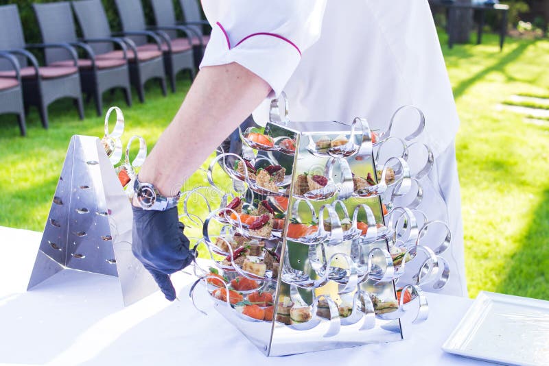 Catering is Outside on Event Stock Photo - Image of banquet, gourmet ...