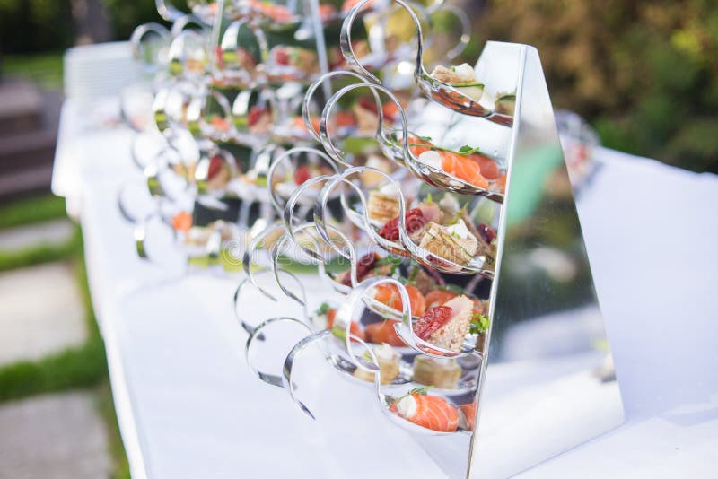 Catering is Outside on Event Stock Image - Image of group, appetite ...