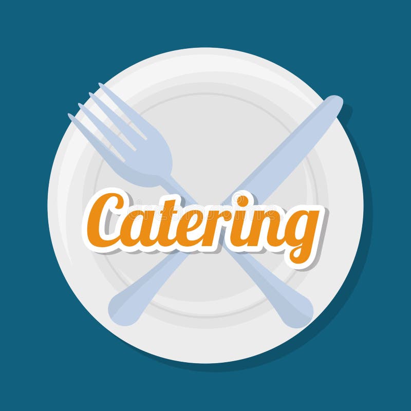 Catering Related Icons Emblem Stock Illustration - Illustration of ...