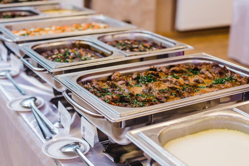Catering Restaurant Buffet for Events Stock Image - Image of prepared ...