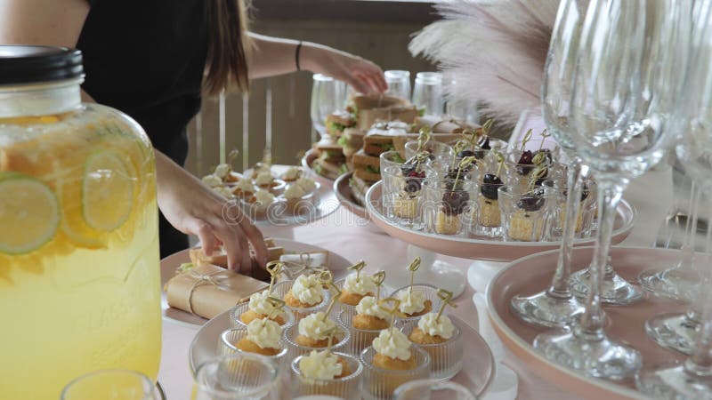 Catering with Sandwiches and Snacks, Fruit Lemonade. Snacks at the ...