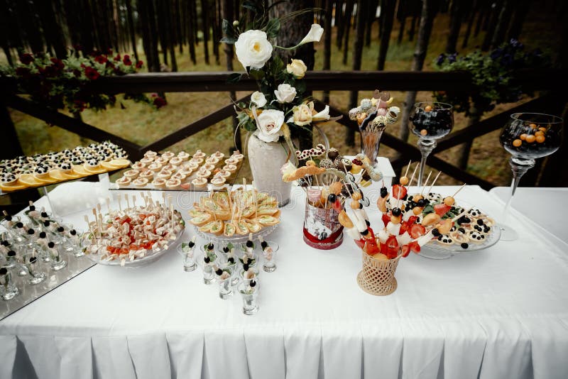 Catering Service with Delicious Food Stock Photo - Image of meal, party ...
