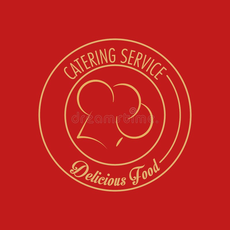 Catering Service Emblem Image Stock Illustration - Illustration of ...