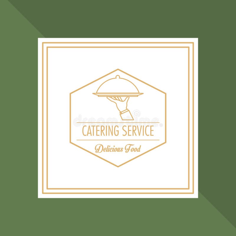 Catering Service Emblem Image Stock Illustration - Illustration of sign ...