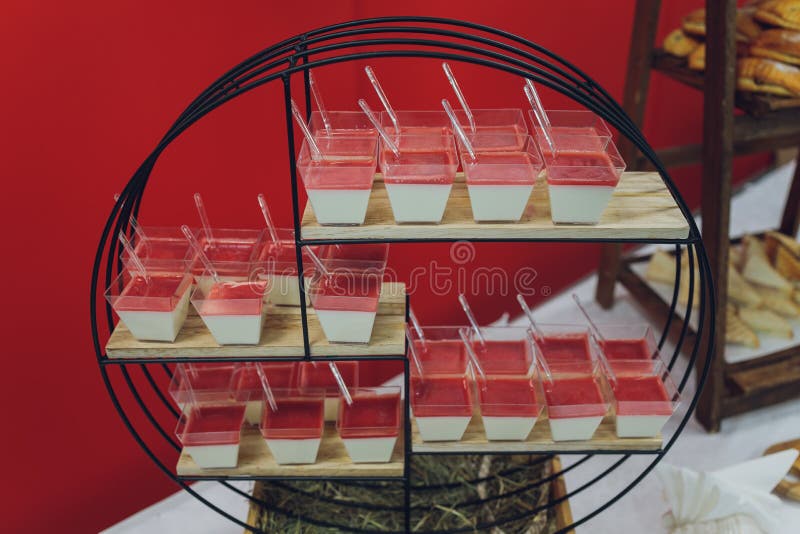 Catering Service. Restaurant Table with Food at Event. Shallow Depth of ...